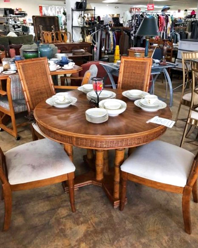 This rattan-trimmed dining set isn't just furniture—it's the backdrop for your next decade of family dinners and holiday gatherings.