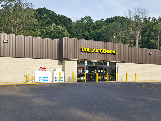 Even Dollar General knows to dress down in Tionesta, blending into the landscape rather than announcing itself with corporate swagger.