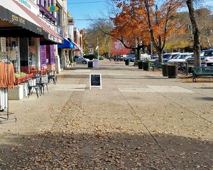 Wide sidewalks invite leisurely strolls, where window shopping becomes an Olympic sport and everyone's a gold medalist.