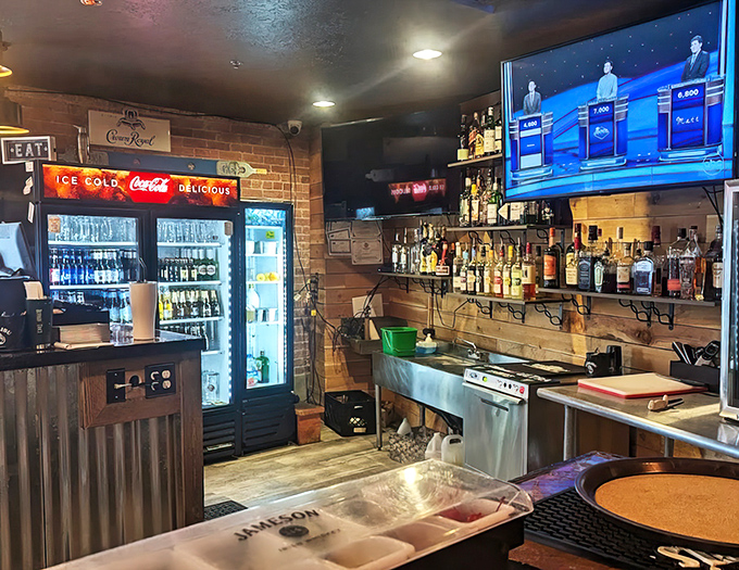 A well-stocked bar and cold beer cooler &ndash; because what goes better with a perfect steak than your libation of choice?
