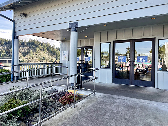 The entrance promises what lies beyond: a no-frills gateway to some of the best seafood experiences the Oregon coast has to offer.