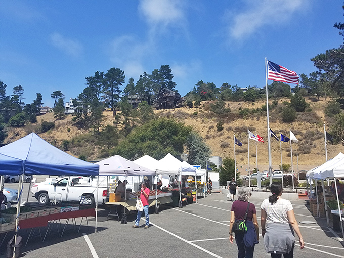 Cambria's Farmers Market proves that sometimes the best shopping happens under blue skies with mountains as your backdrop.
