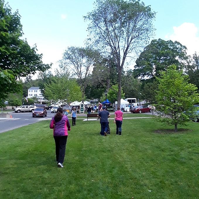 The Farmers Market spreads across the green &ndash; fresh produce at prices that make grocery stores blush.