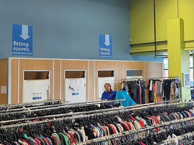 Fitting rooms where thrift store gambles become certainties. That moment of trying on a $6 blazer and realizing it fits like it was tailored just for you.