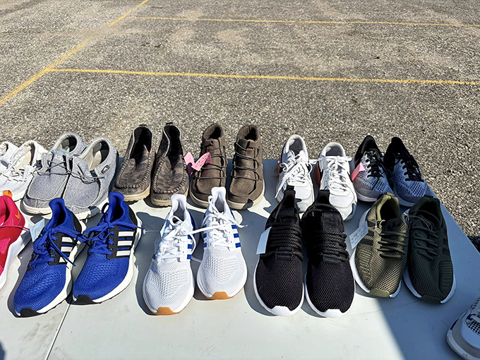 Shoes with stories to tell—from barely-worn Adidas to broken-in boots. The perfect pair is waiting, already past that uncomfortable breaking-in period.