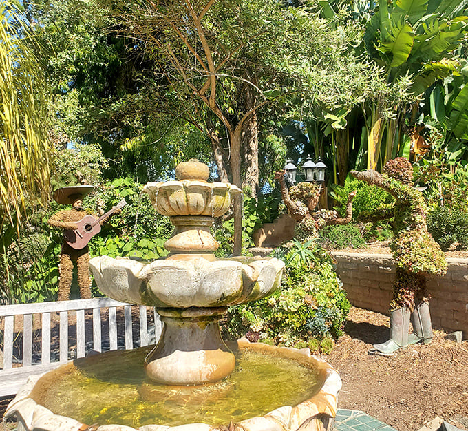 A tranquil fountain creates the soundtrack for garden contemplation. The original white noise machine, no batteries required.