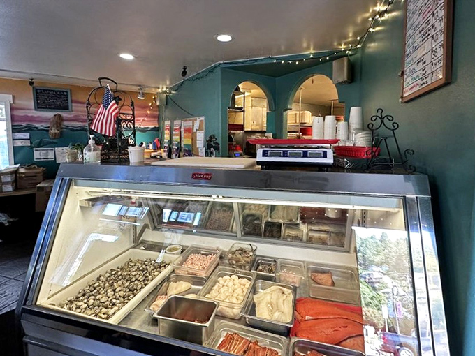 The seafood case&mdash;where tomorrow's dinner stares back at today's lunch crowd, a reminder of just how fresh everything really is.