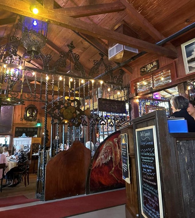 Ornate details everywhere you look&mdash;from wrought iron to wooden beams. Even the ceiling tells a story of craftsmanship and care.