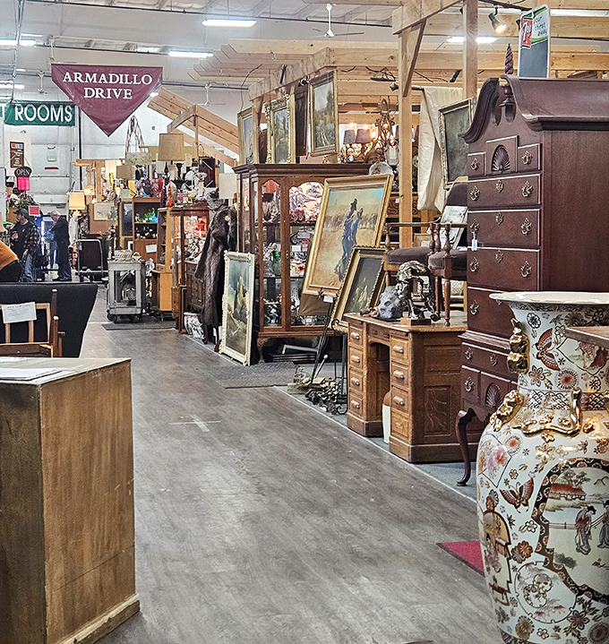 "Armadillo Drive" isn't just a clever name—it's your roadmap to furniture that was built when "planned obsolescence" wasn't in the vocabulary.