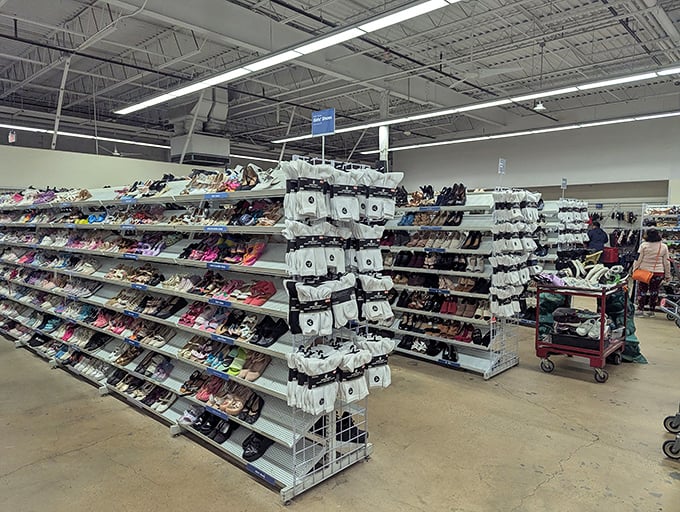 The shoe section rivals Imelda Marcos's closet, with options for every occasion from boardroom meetings to backyard barbecues.