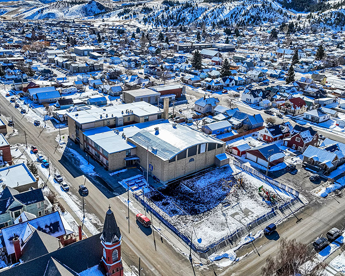 Anaconda's neighborhoods spread toward distant mountains, where modest homes with extraordinary views define Montana's unique brand of luxury.