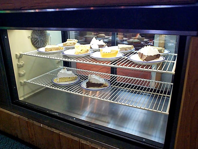 The dessert case: where willpower goes to die. Each pie represents a sweet finale to your barbecue symphony&mdash;and a perfect excuse for a return visit.