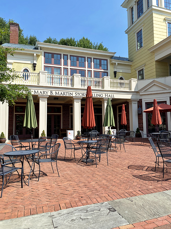 The International Storytelling Center's brick courtyard doesn't just host tables and chairs&mdash;it cultivates conversations that turn strangers into friends. 
