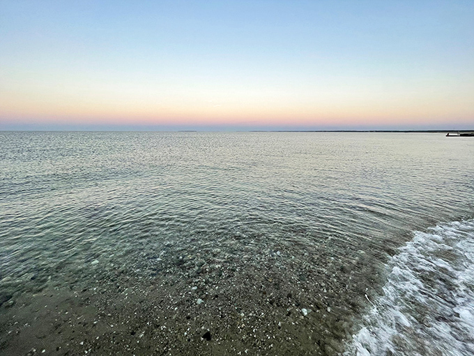 Sunset transforms Katama Beach into a watercolor painting, where sea meets sky in a display that outshines any gallery offering in town.