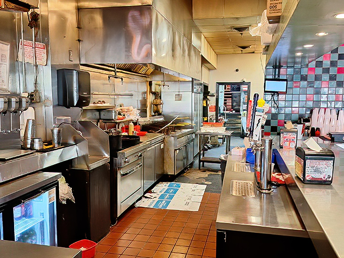 Behind the scenes where the magic happens. This kitchen has produced more happiness per square foot than most amusement parks.