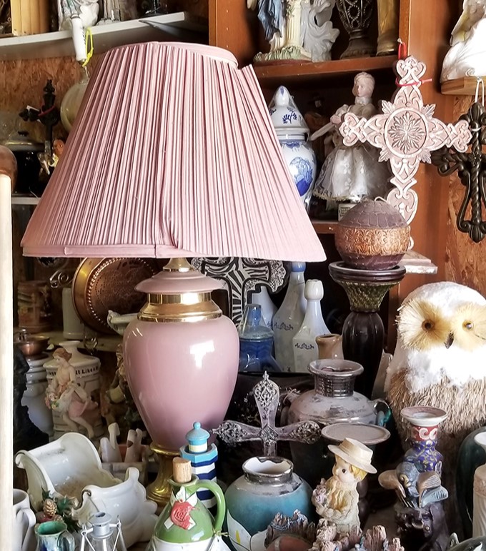 Lamp lovers, rejoice! This crowded corner of illumination options proves that lighting really is everything&mdash;especially when it's pink.
