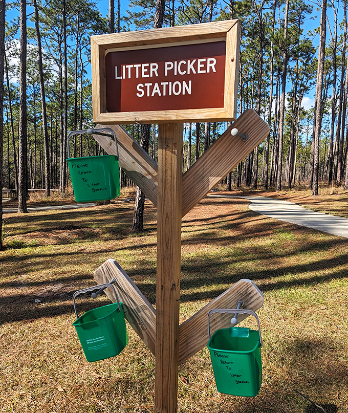 Even in paradise, someone has to pick up &ndash; this clever litter station reminds us that Mother Nature appreciates those who clean up after themselves.