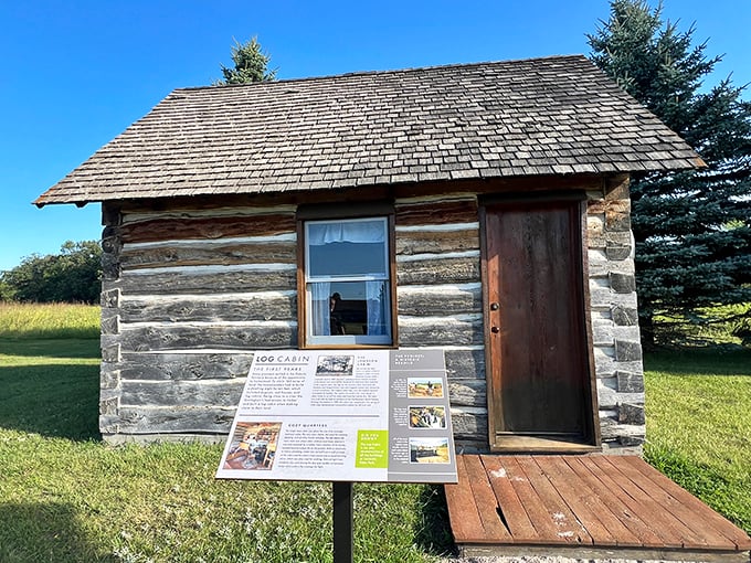 This authentic log cabin tells stories of pioneer determination. If these walls could talk, they'd probably complain about the harsh winters.