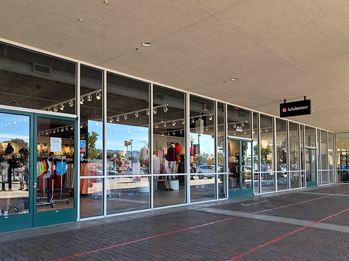 Lululemon's sleek storefront promises activewear that makes you look like you work out more than you actually do.