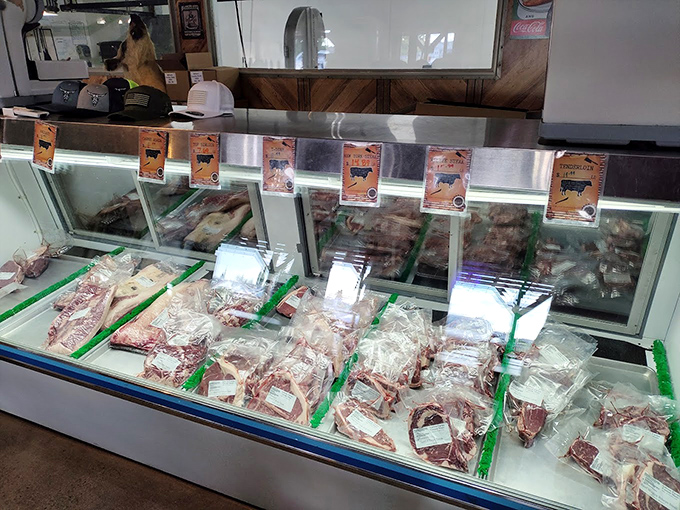 Fresh cuts displayed in the cooler remind you this place takes their meat seriously &ndash; from farm to fryer.