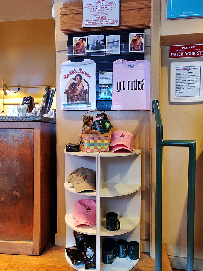 The merchandise corner answers the eternal question: "Yes, you can take a piece of Ruth's home"&mdash;though sadly, not the chef or the biscuit recipe.