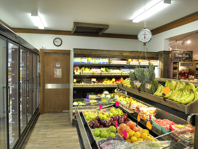 Fresh produce beckons from neat displays inside, proving that good food doesn't require big-city pretension or complicated ingredient lists.
