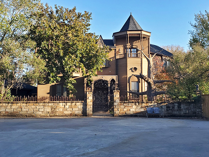 The Munster Mansion proves that Halloween spirit lives year-round in Waxahachie. Gothic meets Texas in this architectural conversation piece that makes neighbors' HOAs nervous.