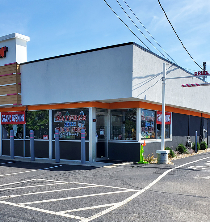 Nature's Rock Shop announces its grand opening with the enthusiasm of someone who's discovered gemstones in their backyard.