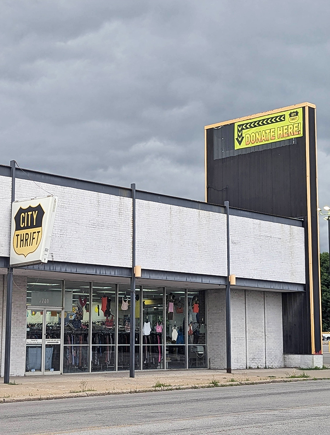 The exterior view showcases the store's impressive size. What looks unassuming from outside houses a universe of possibilities within.