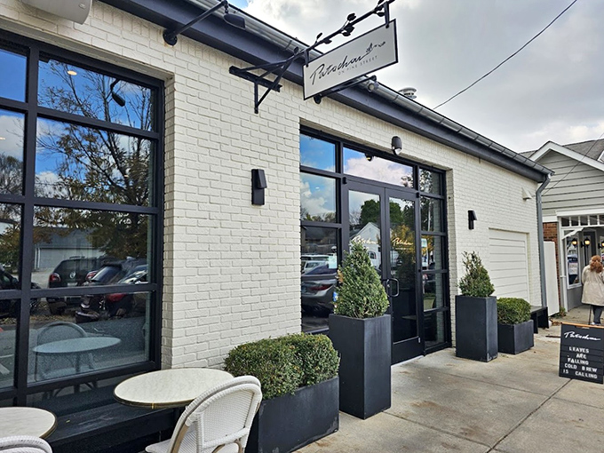 Patachou On Pine's minimalist exterior belies the culinary creativity happening inside this local favorite.
