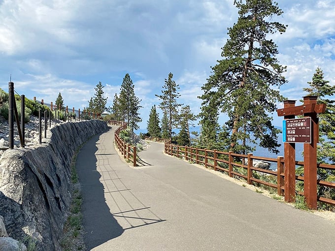 The paved trail where casual strolls become memorable journeys. Accessibility meets breathtaking views in perfect harmony.