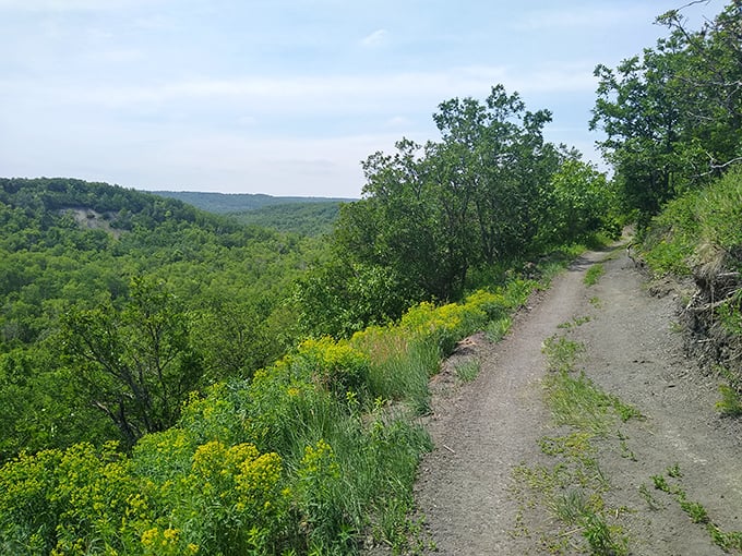 Pembina Gorge trails offer surprisingly dramatic landscapes in a state known for its flatness.