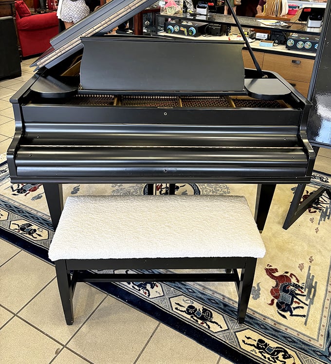 Not just a piano&mdash;a conversation piece waiting to transform someone's living room into the most sophisticated spot in the neighborhood.