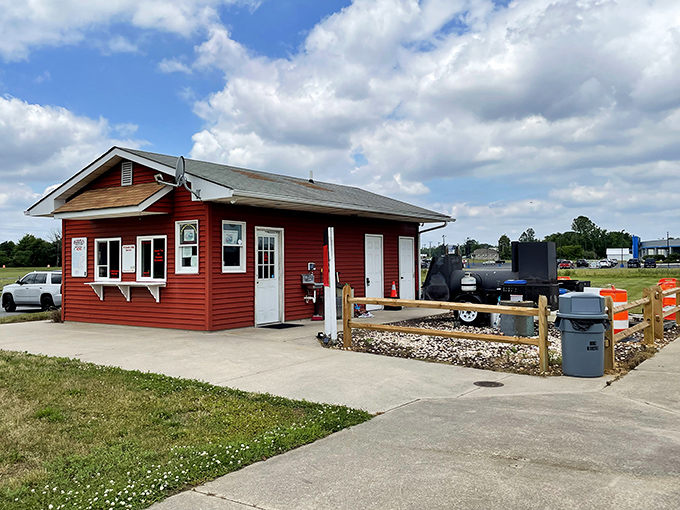 This unassuming red barbecue shack proves once again that culinary greatness often comes in humble packages—just follow the smoke signals.