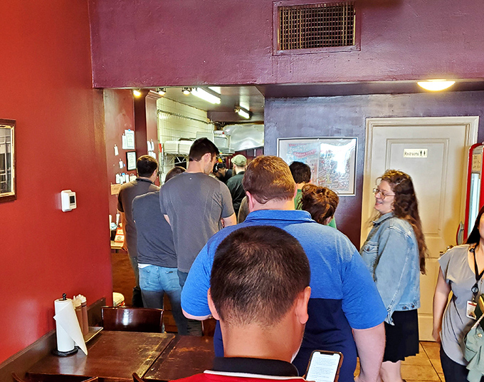The line forms for a reason. These people aren't waiting for mediocre food—they're investing time in an experience worth every minute.