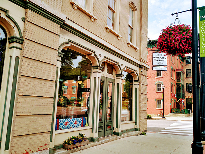 The Rail City Market's inviting storefront promises local treasures within. Vermont's answer to a department store, but with actual character.