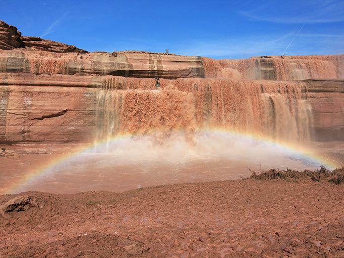 Sometimes the falls deliver a double feature: water and rainbows. Nature's way of saying, "You're welcome for the Instagram moment."