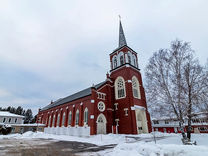 This magnificent red brick church has witnessed generations of Fort Kent families celebrating life's most precious moments through all seasons.