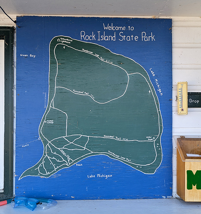 This hand-painted map has guided countless hiking boots across the island's trails with charming, low-tech reliability.