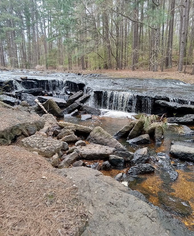Water cascading over ancient rocks creates nature's symphony &ndash; no headphones required for this playlist that's been running for millennia.