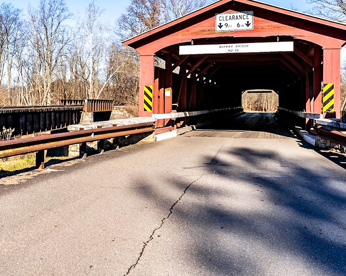 Rupert Covered Bridge stands as a charming reminder that sometimes the scenic route costs exactly nothing. 