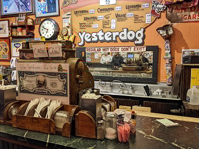 The service counter is command central&mdash;where orders are shouted, cash changes hands, and hot dog dreams become delicious reality.