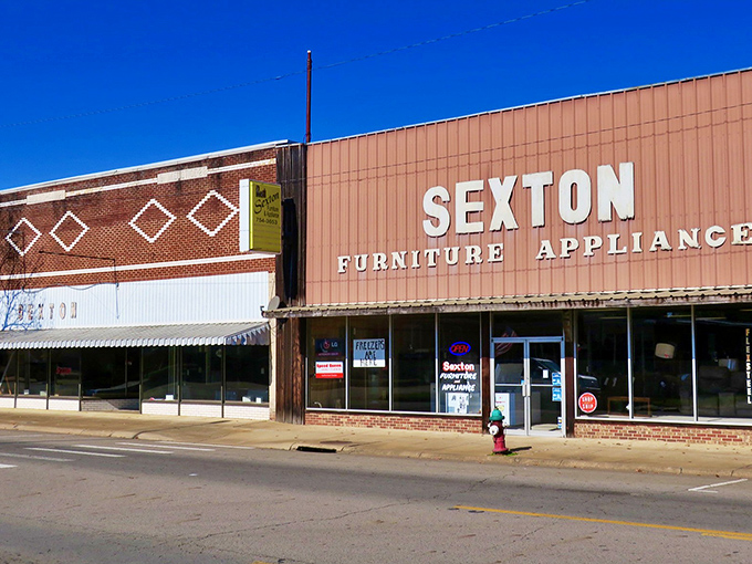 Sexton Furniture represents when furniture stores were family operations, not warehouse mazes requiring trail markers and provisions.