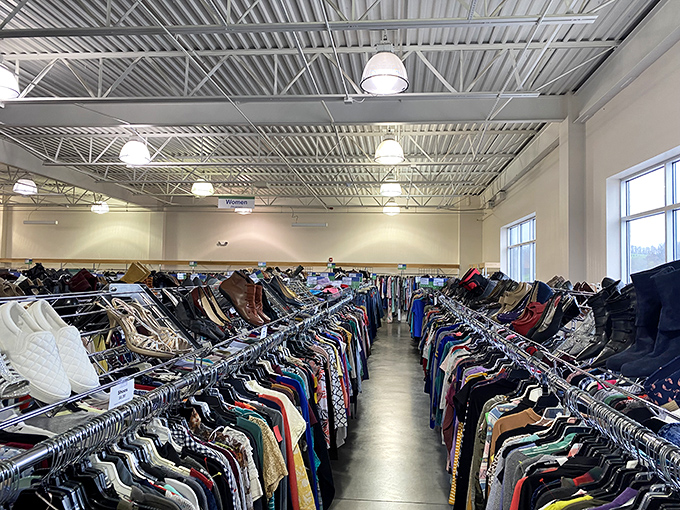 The promised land of footwear and fashion stretches to the horizon. More options than a department store, fewer zeros on the price tags.