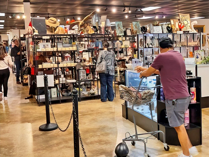 Treasure hunters in their natural habitat, scanning shelves with the focused intensity of archaeologists at a newly discovered tomb.