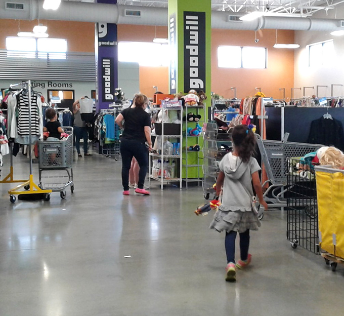 Shoppers navigate the wide aisles with carts and determination, hunting for deals like it's an Olympic sport they're training for.