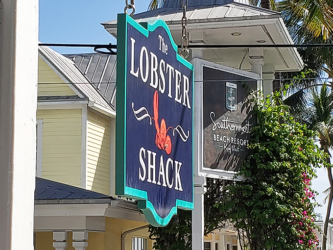 This sign doesn't just mark a restaurant&mdash;it's a beacon for lobster lovers, guiding hungry pilgrims to their buttery destination.