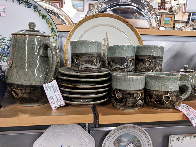 This elegant Soma Ware tea set awaits your next gathering where guests will ask, "Where did you find this?"