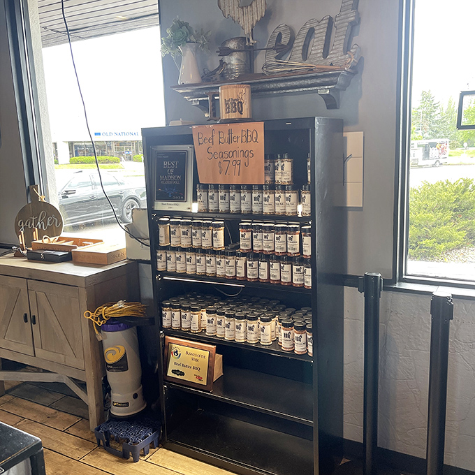 Seasonings that transform ordinary meat into extraordinary experiences, lined up like soldiers ready for delicious duty.