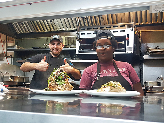 The magic happens in the kitchen, where pride in presentation isn't just professional&mdash;it's personal. Those thumbs up say it all.